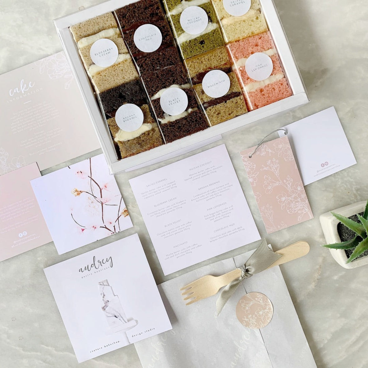 Audrey's Signature Cake Sampler Box – Audrey's | Weddings and Events